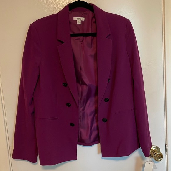 Bar III | Jackets & Coats | Macys Bar Iii Open Front Blazer Plum Sz L ...